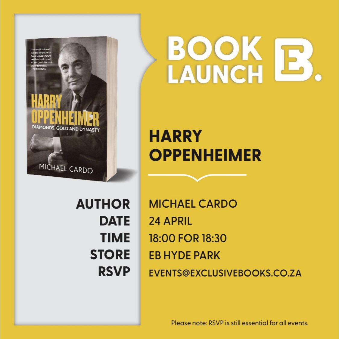 First full-scale Harry Oppenheimer biography book launch at Exclusive ...